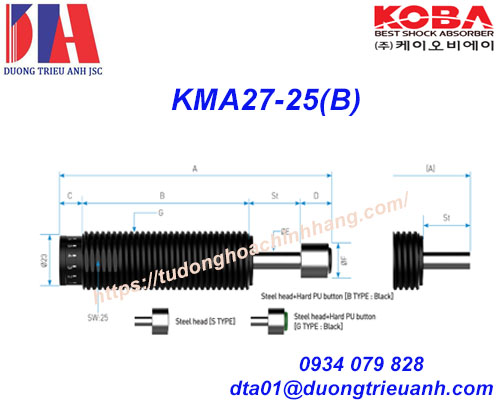 KOBA KMA27-25(B) Bộ Giảm Chấn